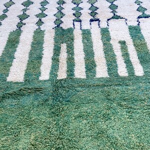 Costum Moroccan Green Rug , New Berber Design Hand-knotted Moroccan Rug ...
