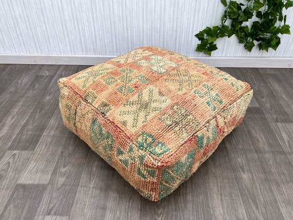 Marokkanischer Bodenkissen Marokkanischer Kelim Kissen Outdoor Marokko Pouf Vintage Marokkanischer Pouf Bodenkissen Vintage Bodenkissen Etsy
