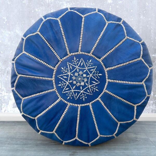 Blue Pouf - Etsy