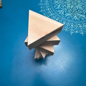 Wood Triangular Blocks up Cycled - Approximate Sizes 3.5x3.5x1.5 Inches ...