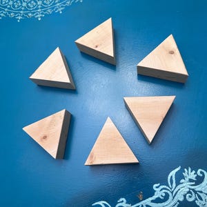 Wood Triangular Blocks up Cycled - Approximate Sizes 3.5x3.5x1.5 Inches ...