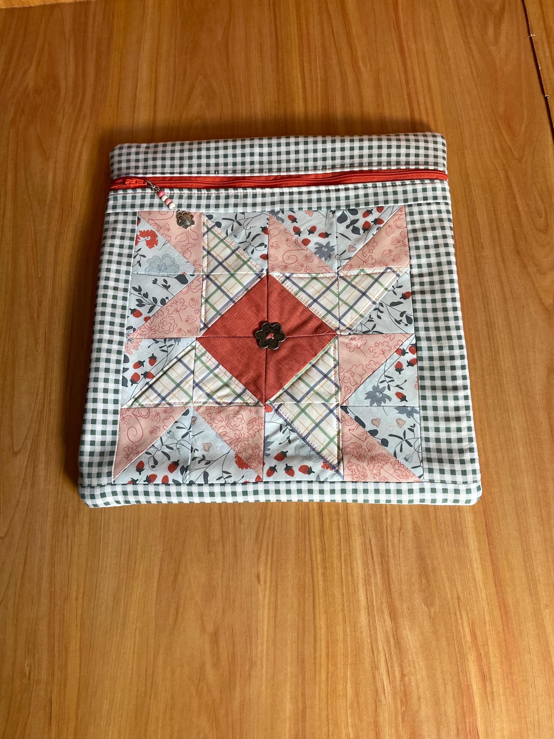 Quilted Cross Stitch Bag. Project Bag. Quilted Project Bag. Embroidery ...