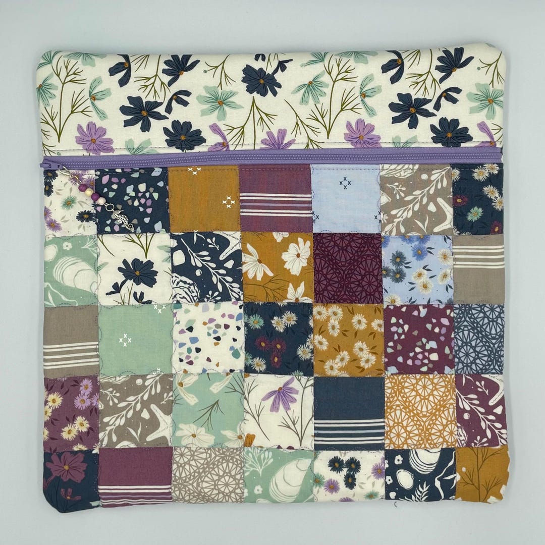 Quilted Project Bag for Cross Stitch, Embroidery or Works in Progress ...