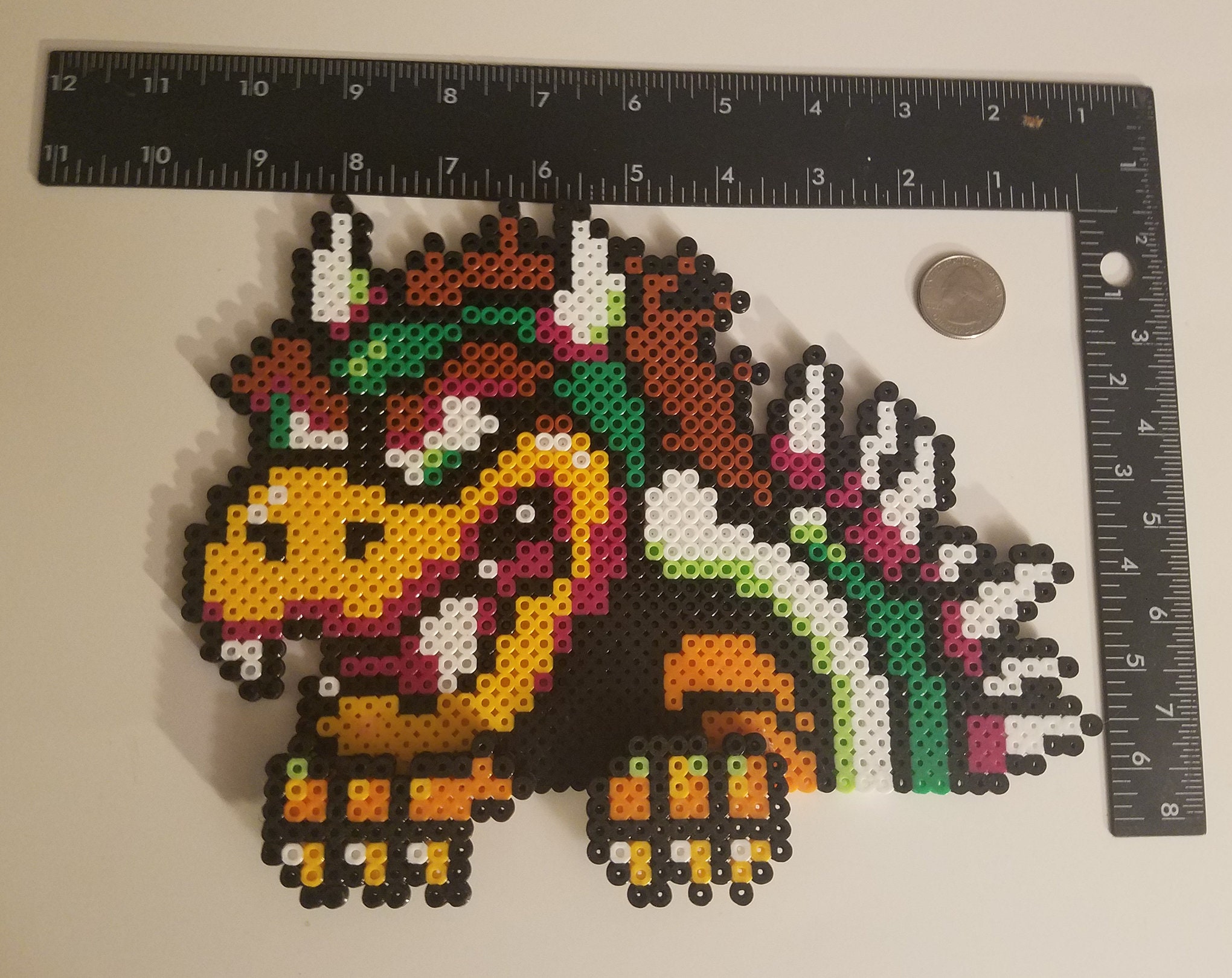 Bowser peeking Super Mario World 3D pixel art Peekaboo | Etsy
