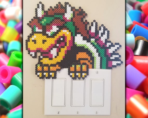 Bowser peeking Super Mario World 3D pixel art Peekaboo | Etsy