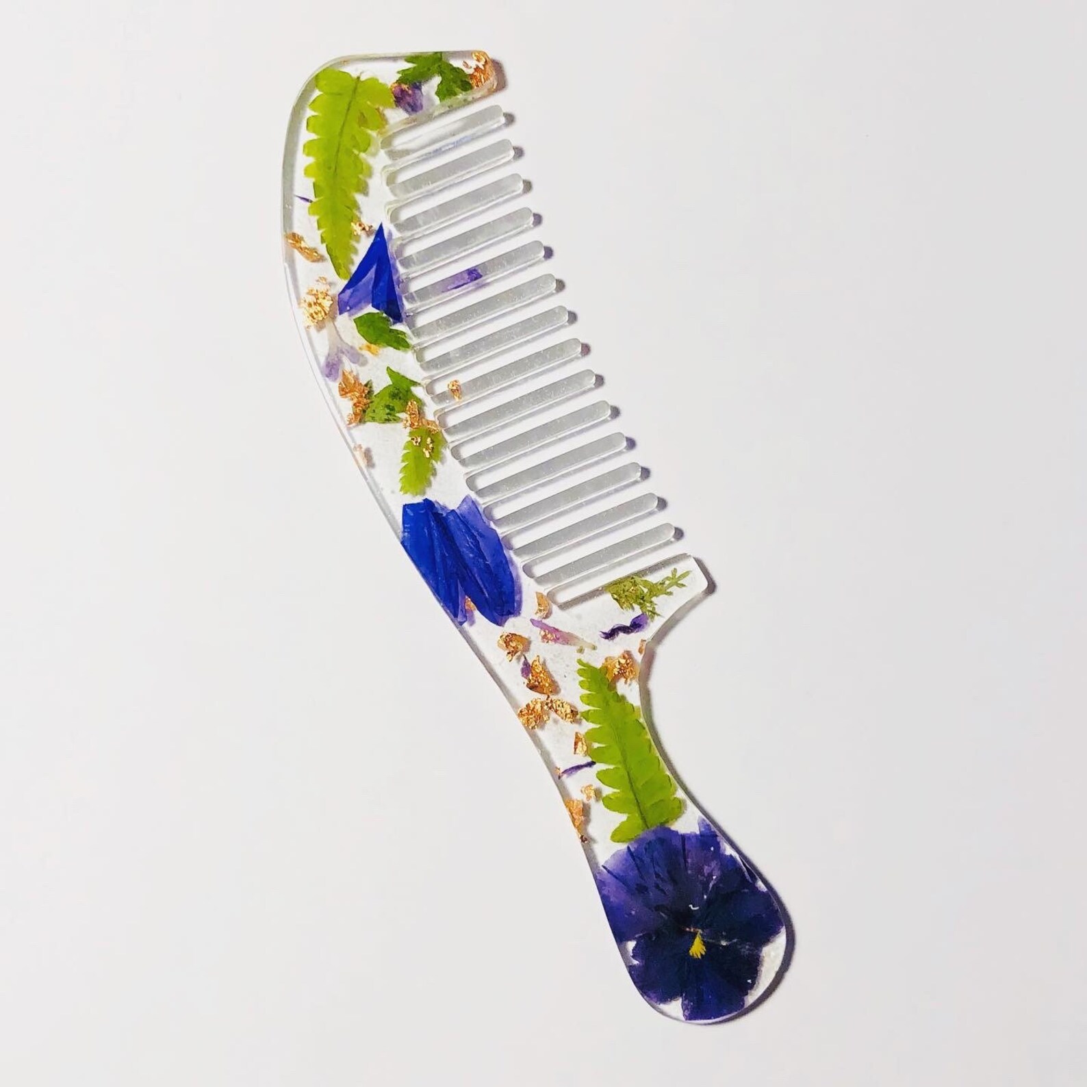Handmade Decorative Resin Hair Comb With Real Dried Handpicked - Etsy