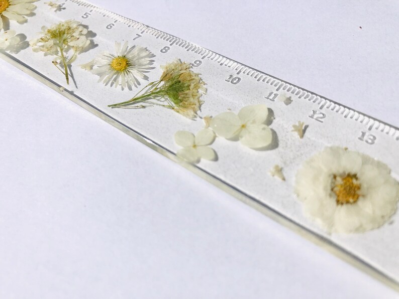 Handmade Resin Ruler With Real Dried Handpicked Flowers - Etsy