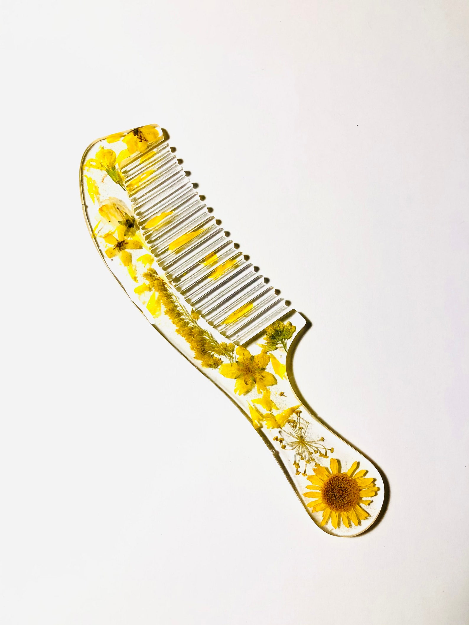 Handmade Decorative Resin Hair Comb With Real Dried Handpicked - Etsy