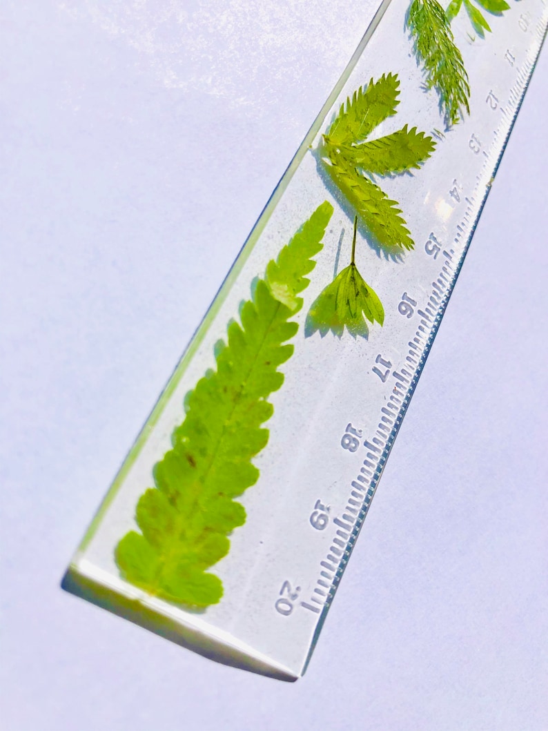 Handmade Resin Ruler with real dried handpicked flowers | Etsy