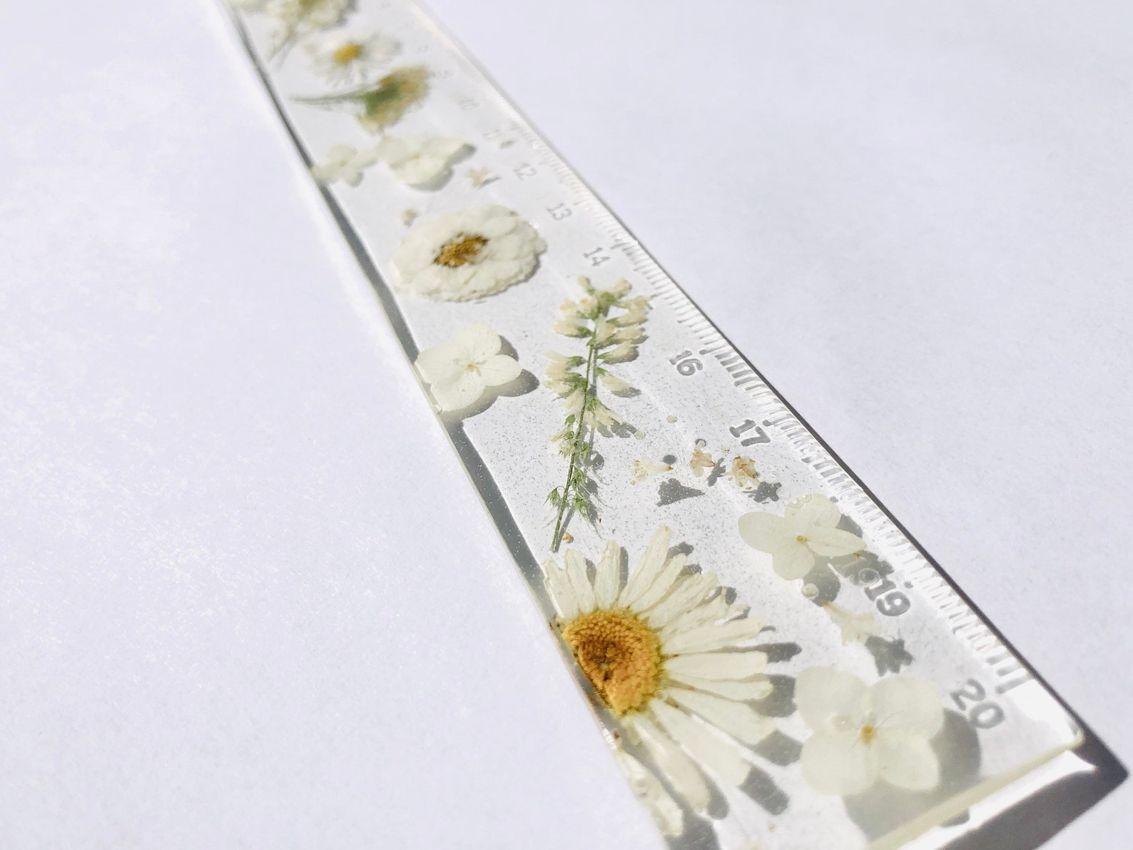 Handmade Resin Ruler With Real Dried Handpicked Flowers | Etsy