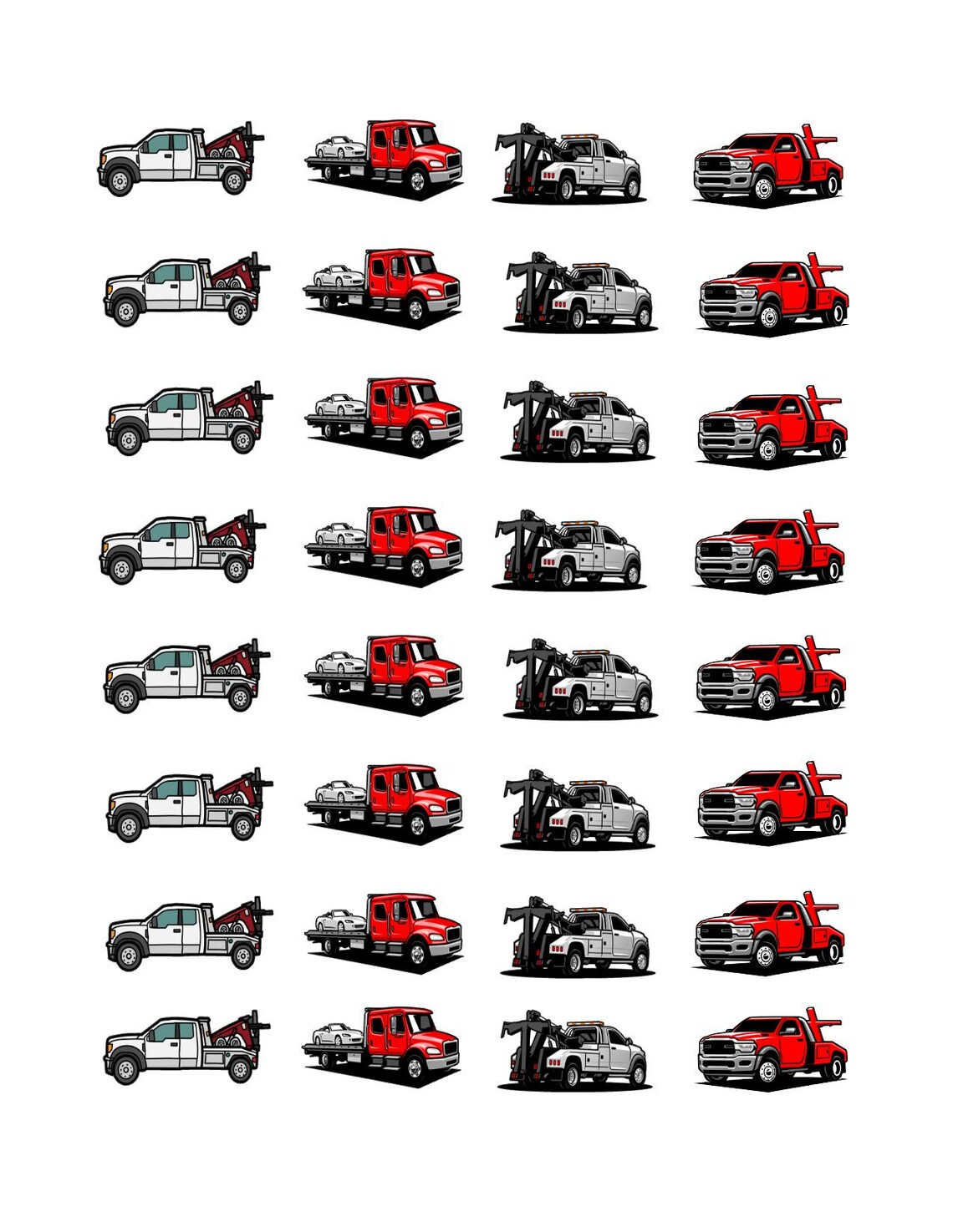 Tow Truck Stickers - Etsy