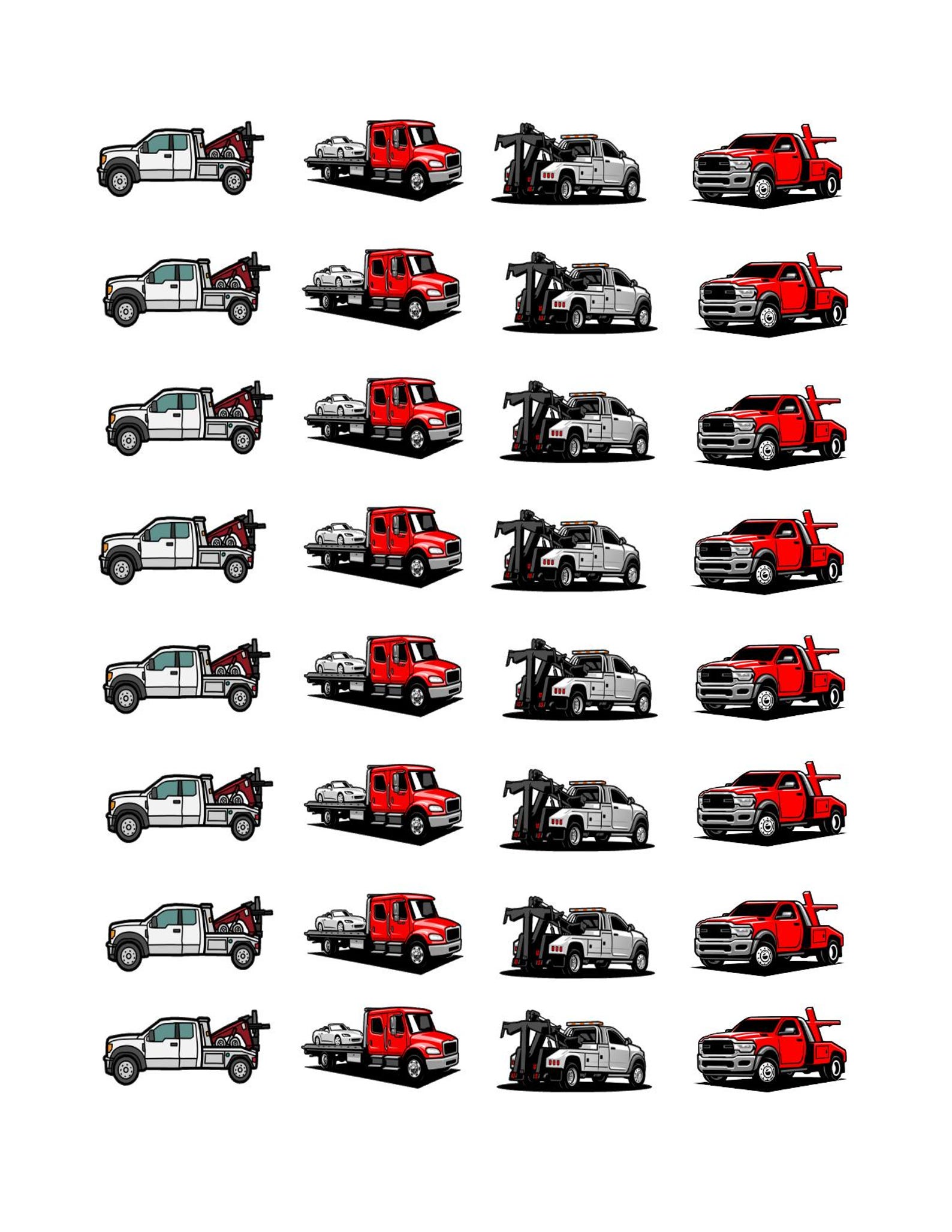 Tow Truck Stickers - Etsy