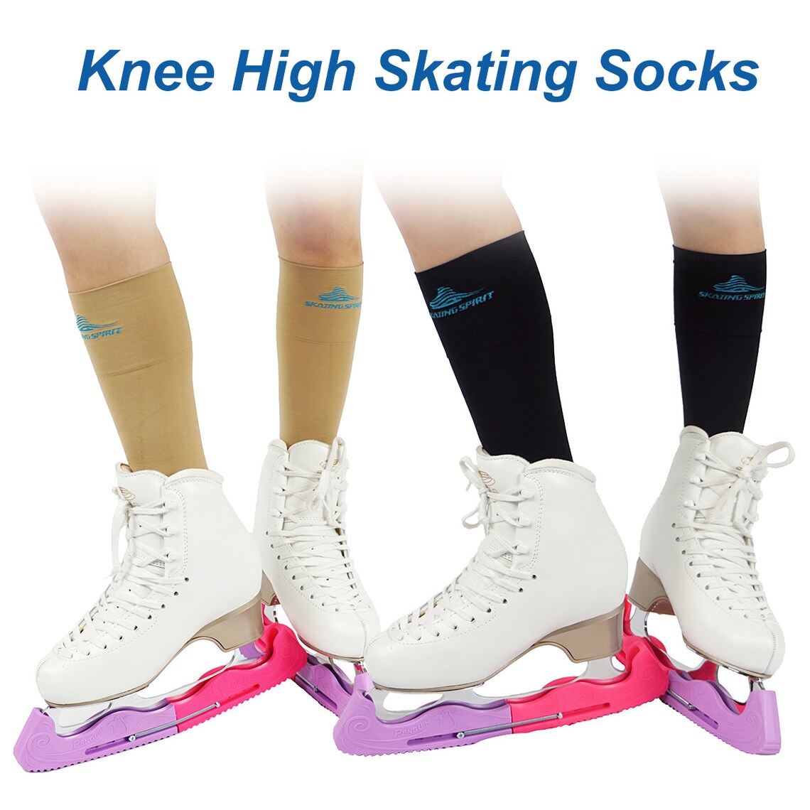 Figure Skating Knee High Socks 2 Pairs - Etsy