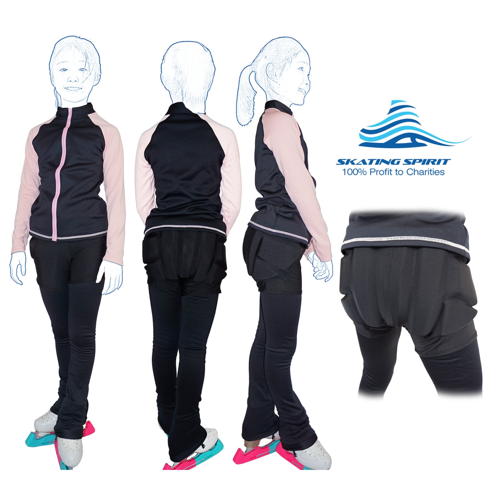 Padded Shorts Protective Crash Pants Tailbone Hip Butt Pads - Etsy