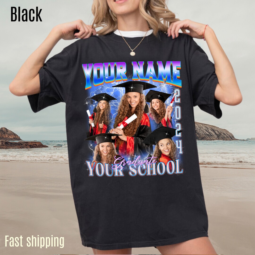 Graduation Party Shirt, Custom Bootleg Rap Tee for Graduation, Custom ...