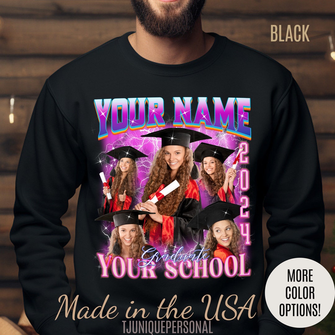Graduation Party Sweatshirt, Custom Bootleg Rap Tee for Graduation ...