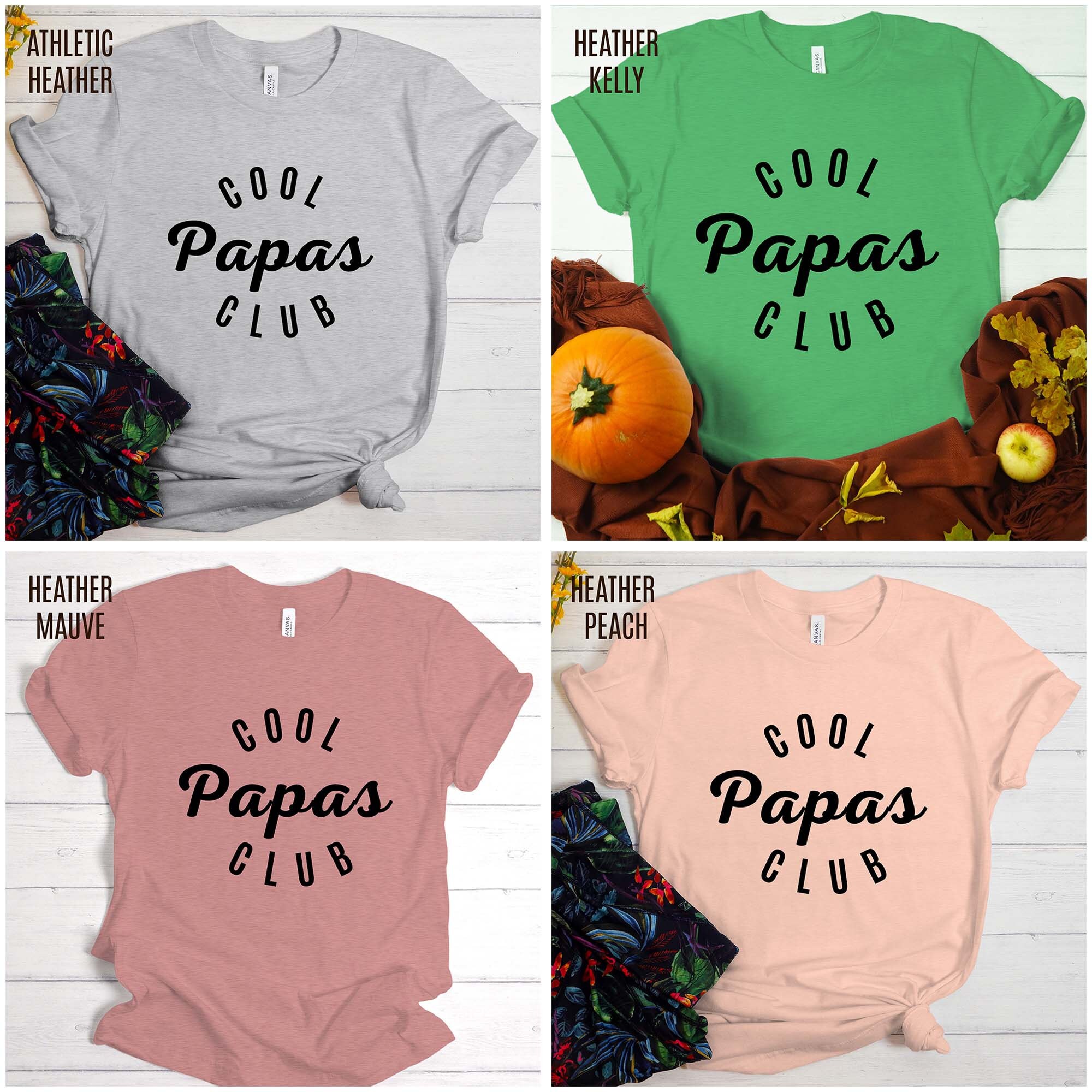 Cool Papas Club Shirt, Pregnancy Announcement Tshirt for Dad , Cool Dad ...