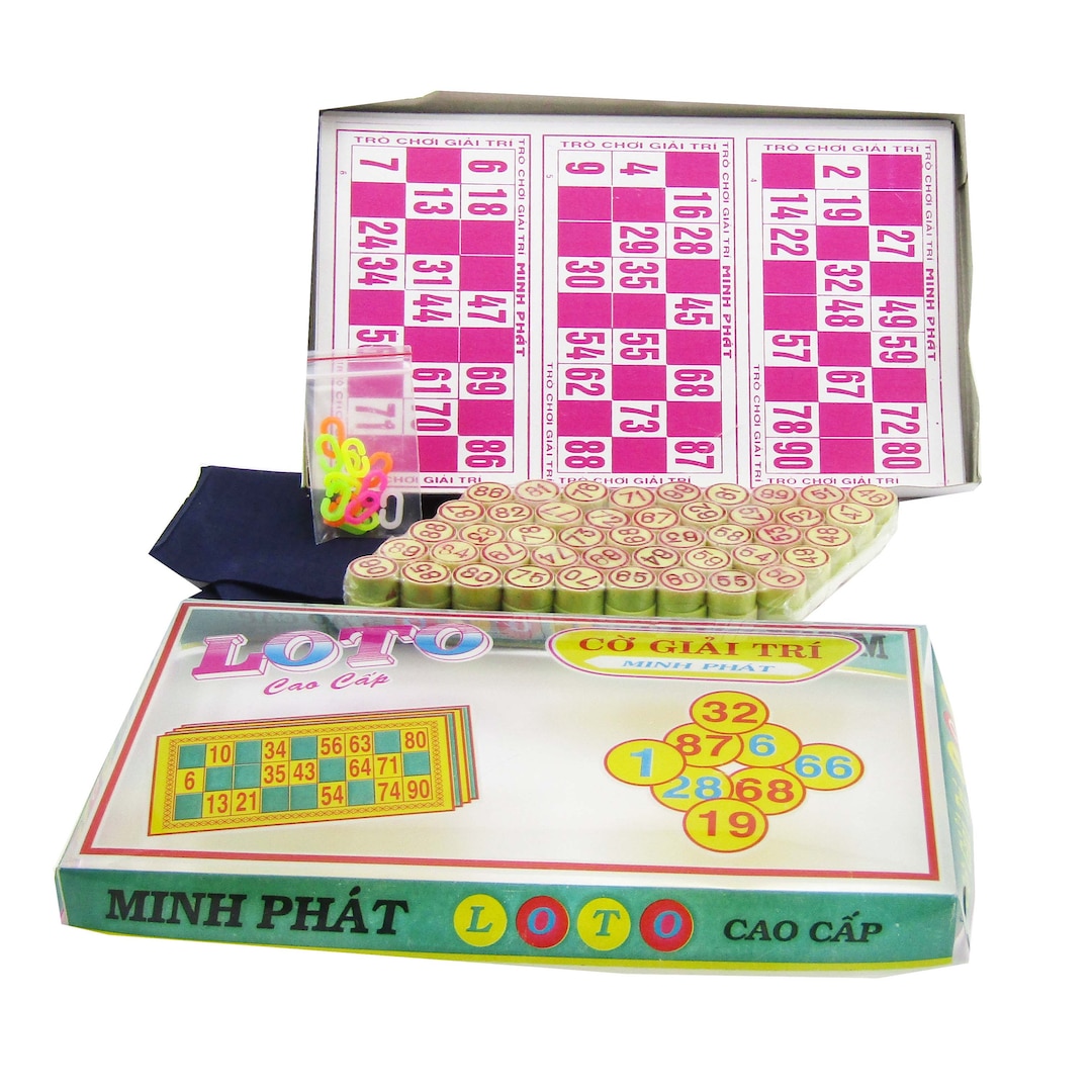 Vietnamese New Year Bingo Game Lotto Bingo. Vietnamese Gambling Game ...