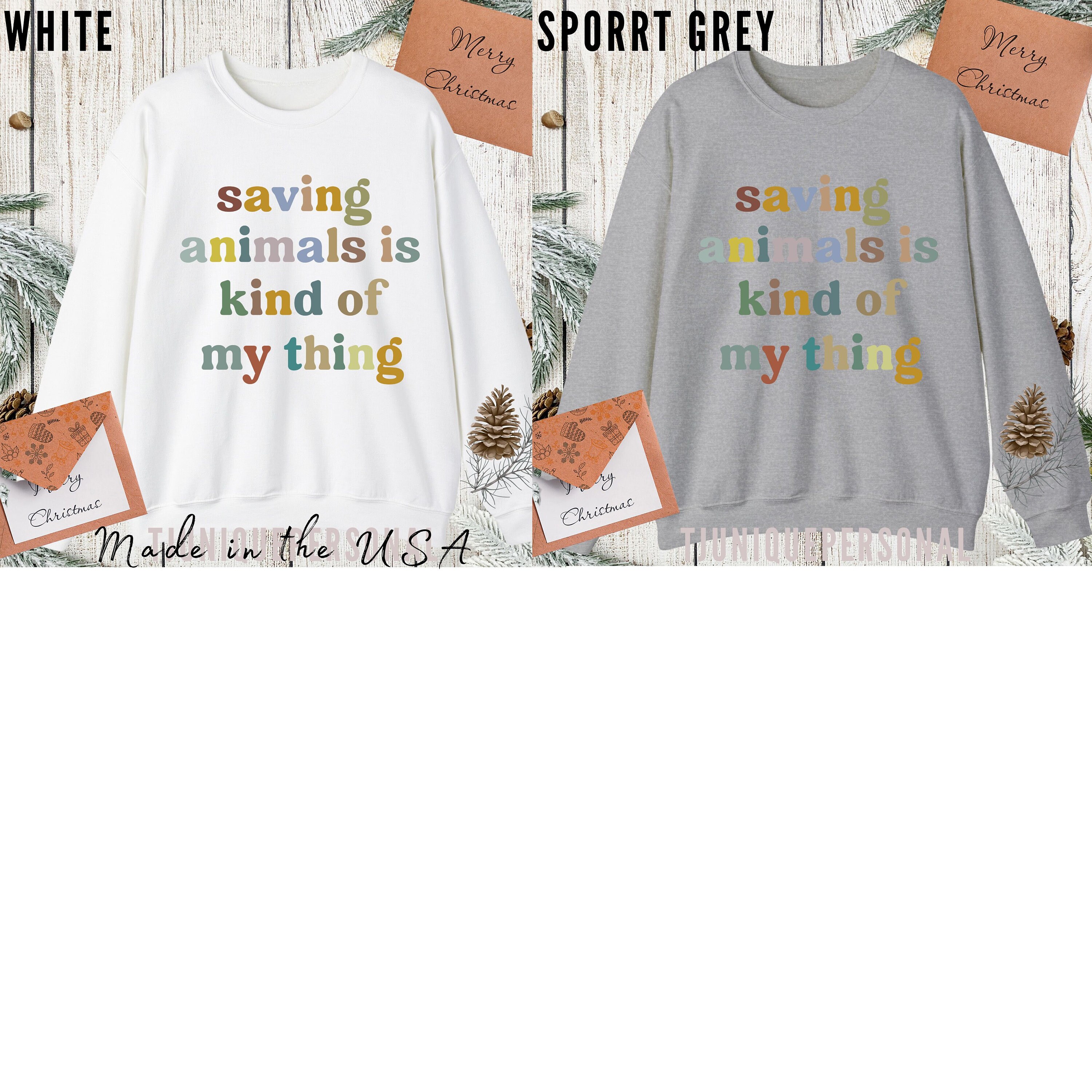 Saving Animals is Kind of My Thing Sweatshirt, Animal Rescue Sweatshirt ...
