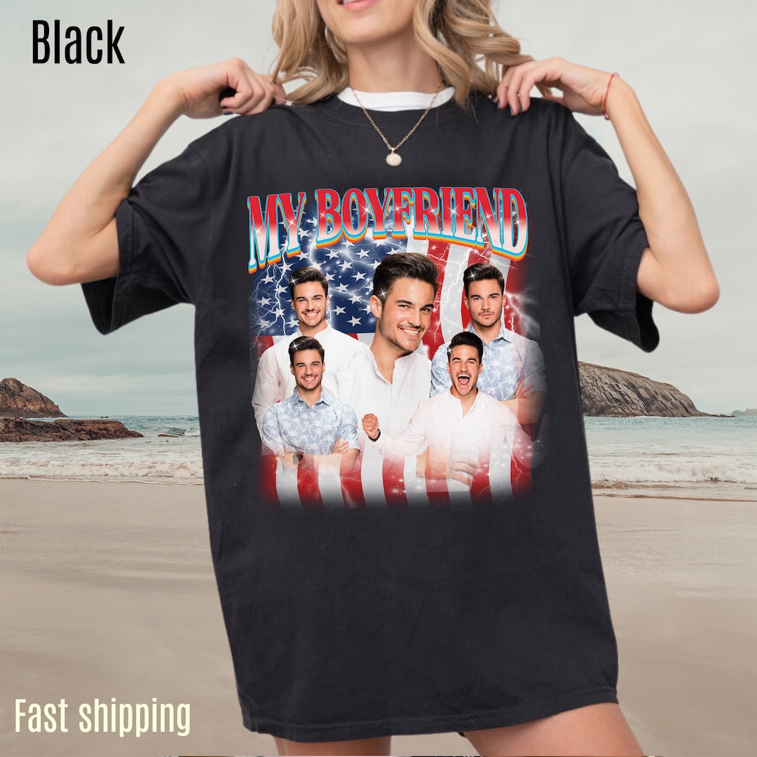 Shirt With Boyfriend Face, Custom Boyfriend Shirt, Graphic Wife Husband ...
