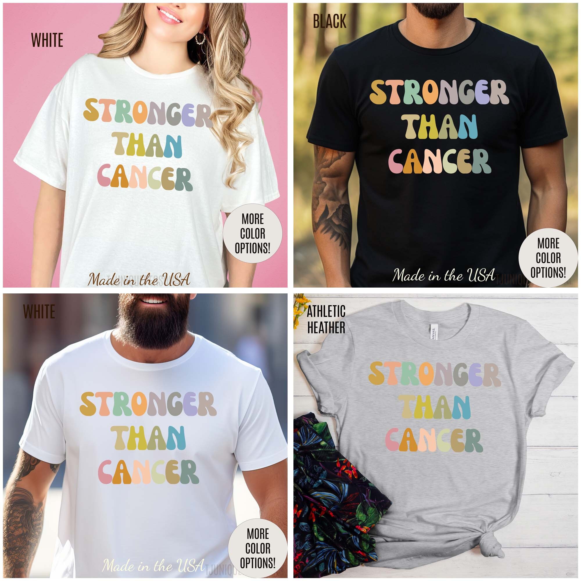 Stronger Than Cancer Shirt, Cancer Warrior Shirt, Cancer Survivor Shirt ...