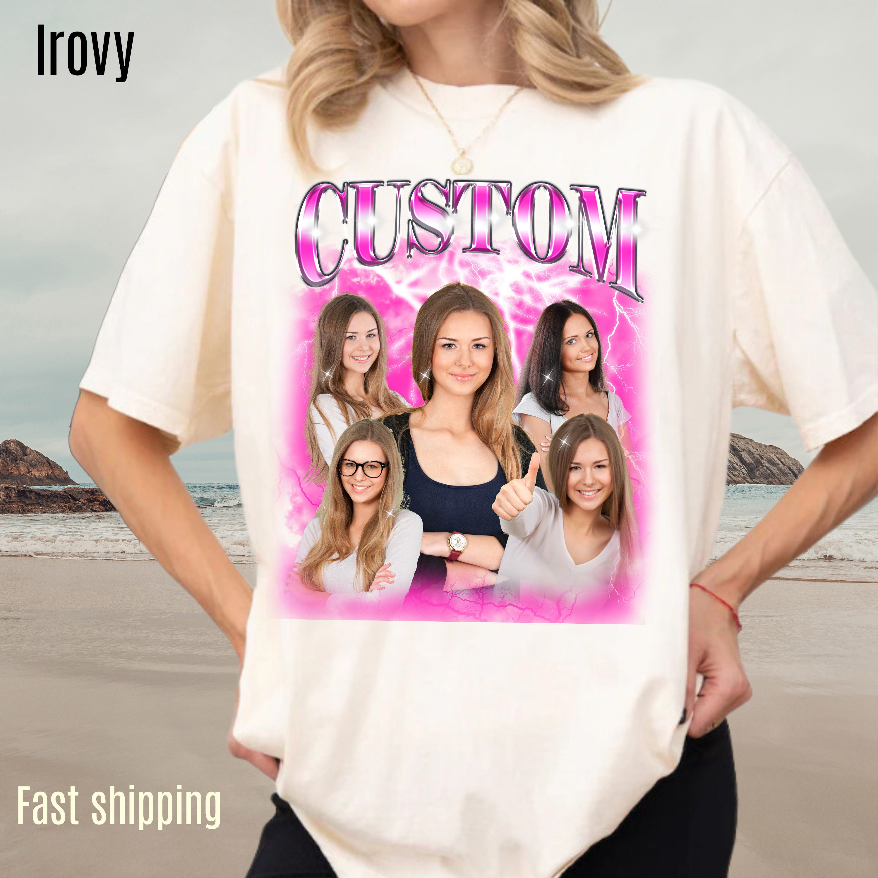 Custom Bootleg Rap Tee, Shirt With Face Photo Vintage T Shirt ...