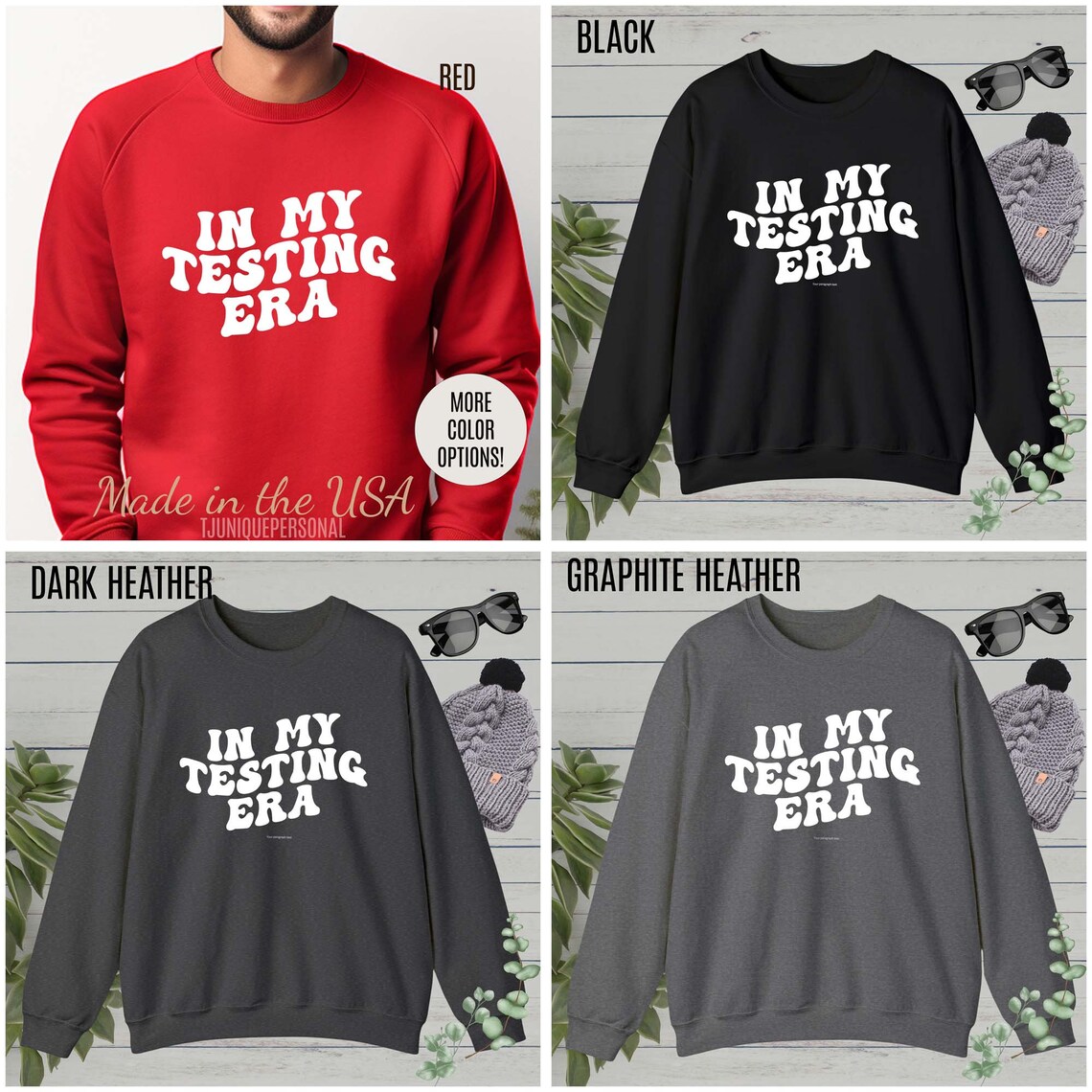 In My Testing Era Sweatshirt, Exam Day Sweatshirt, Funny Teacher ...