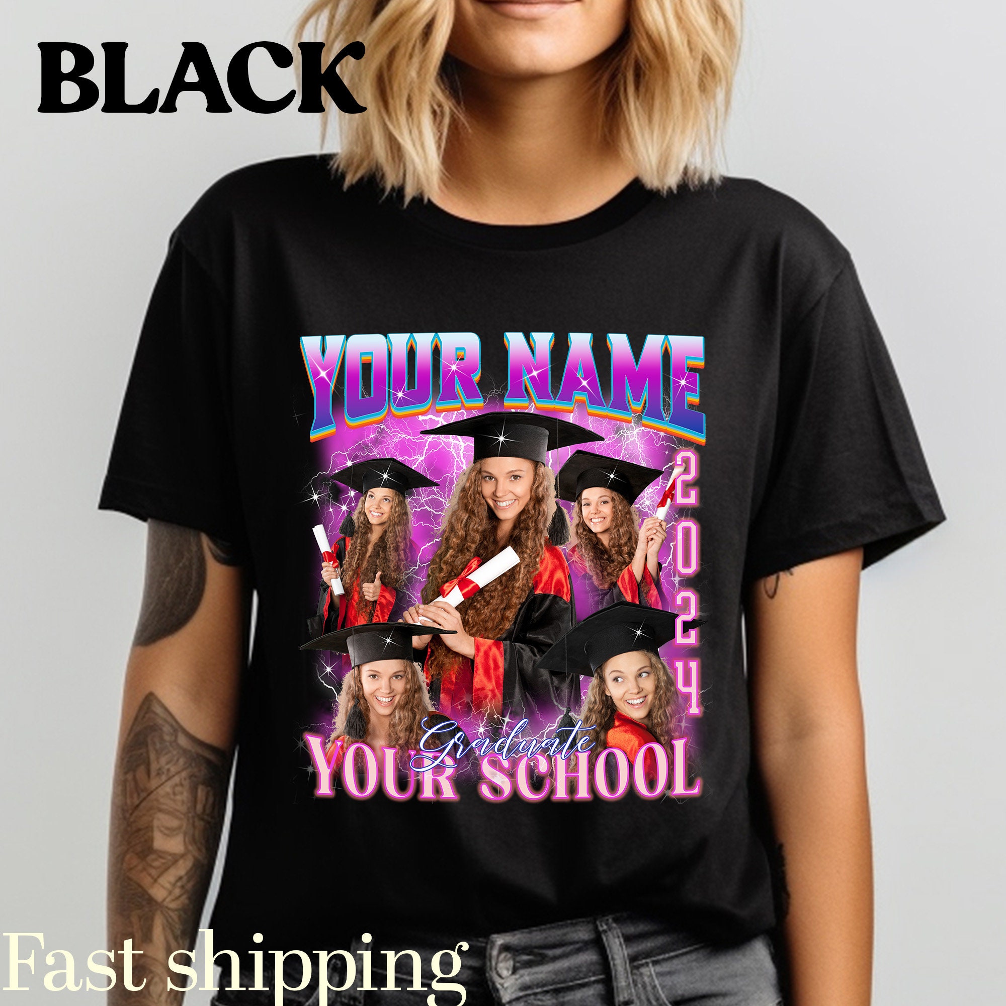 Graduation Party Shirt, Custom Bootleg Rap Tee for Graduation, Custom ...