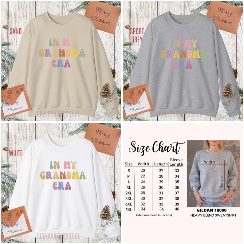 In My Grandma Era Sweatshirt Cool Grandma Sweatshirt, Proud New Grandma ...