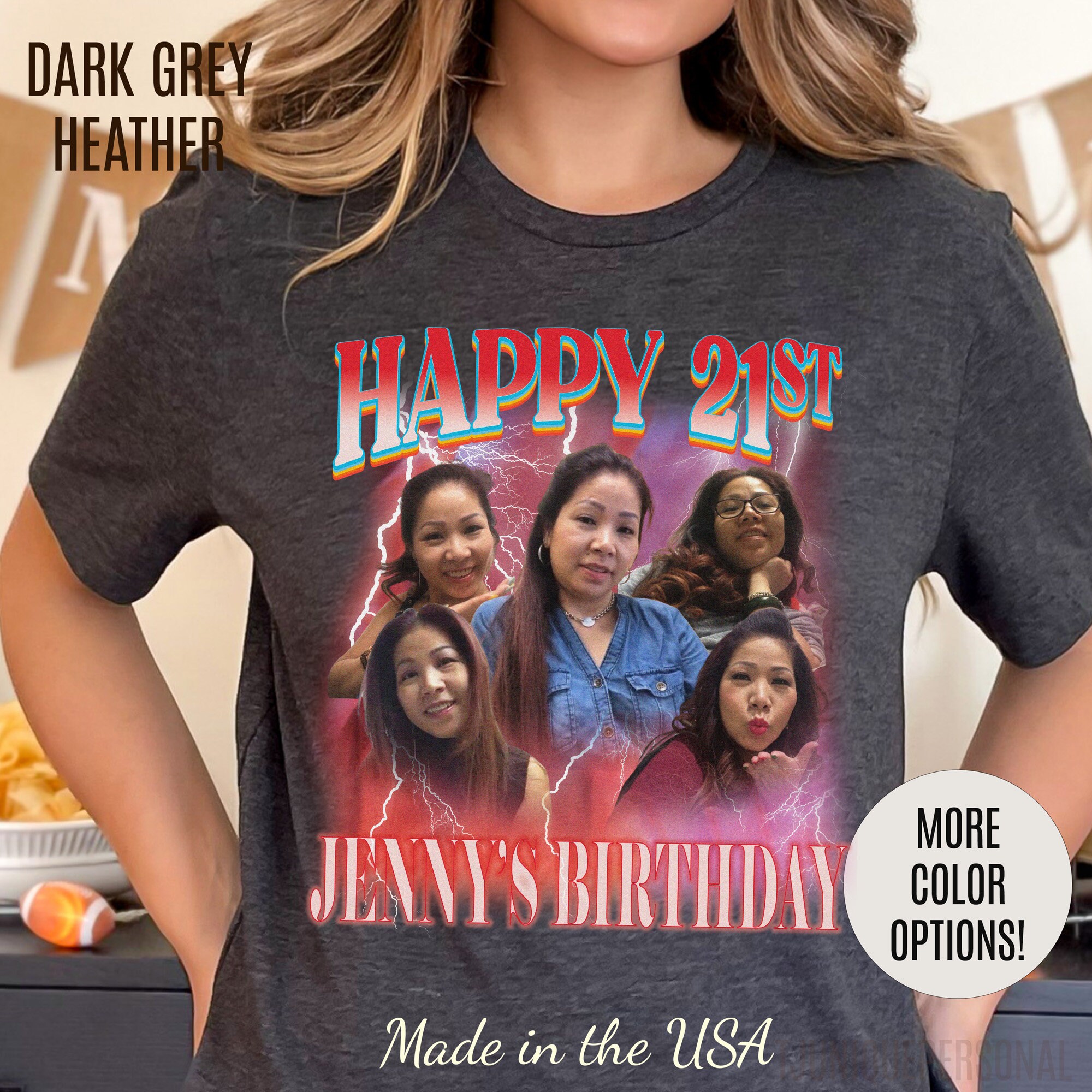 Custom 21st Birthday Shirt, Custom Bootleg Rap Tee 21st Birthday Gifts ...