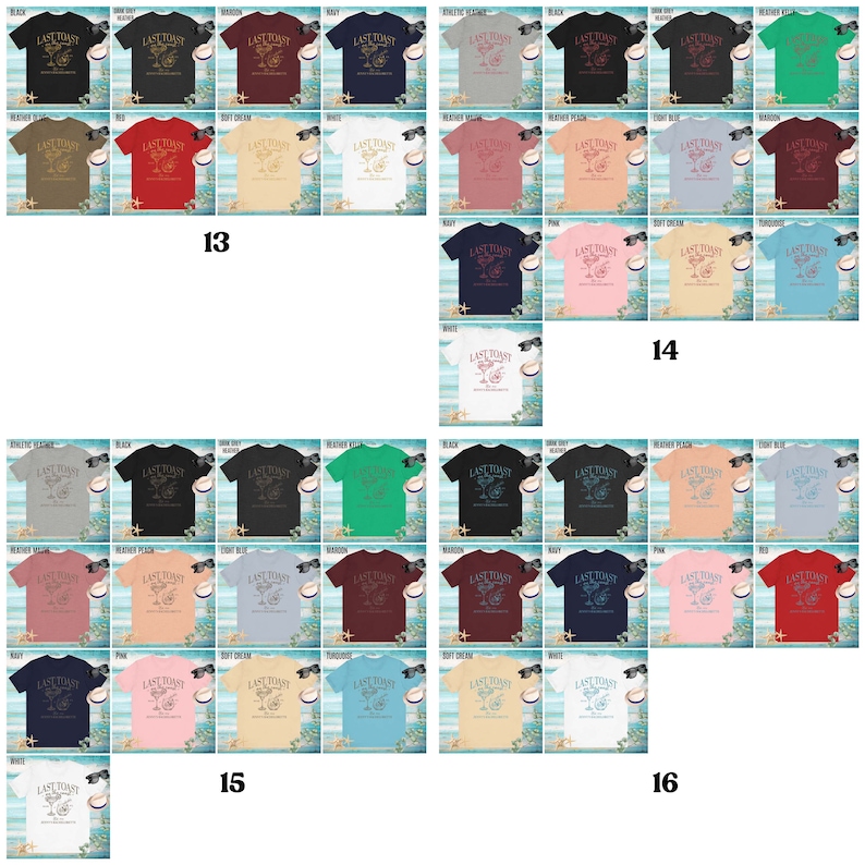 Last Toast on the Coast Beach Bachelorette Party Shirt, Custom ...