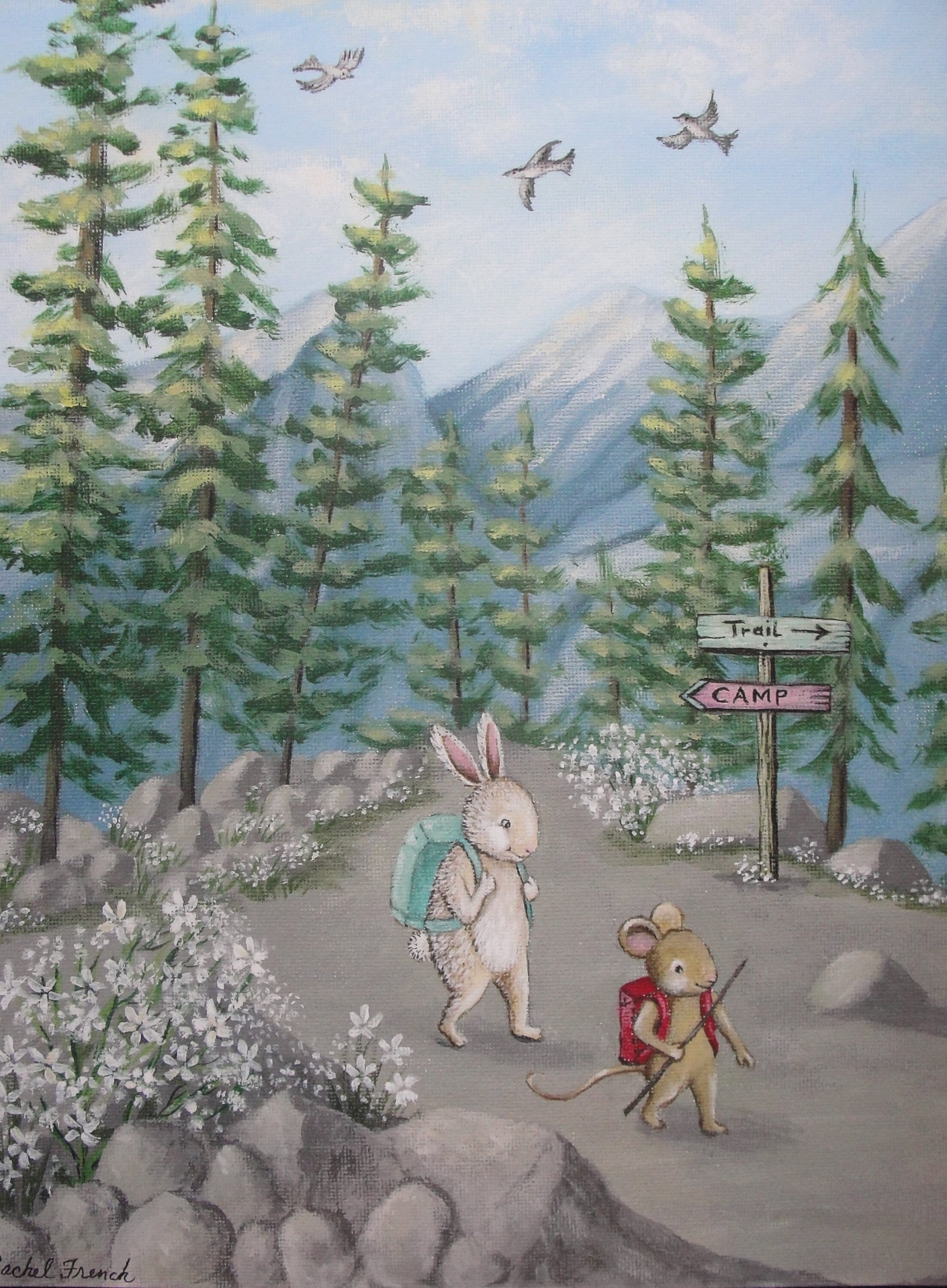 Hiking Friends, Outdoorsy Art Print for Children's Room or Baby Nursery ...