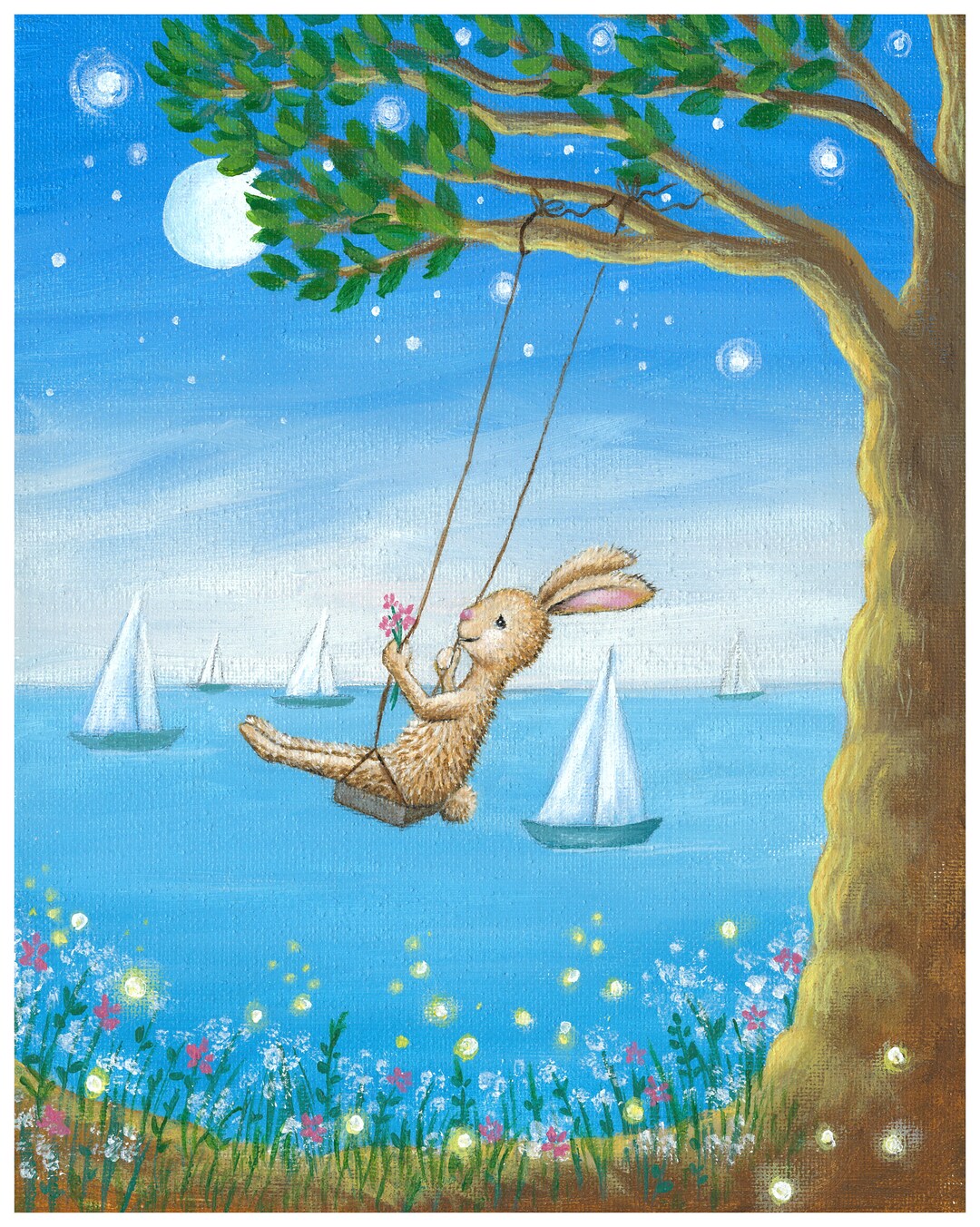 Downloadable Digital Bunny Print, Bunny Print for Kid's Room, Bunny ...