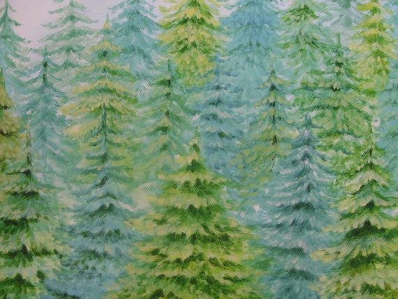 Evergreens Print Tree Print Tree Wall Art Evergreen Wall - Etsy