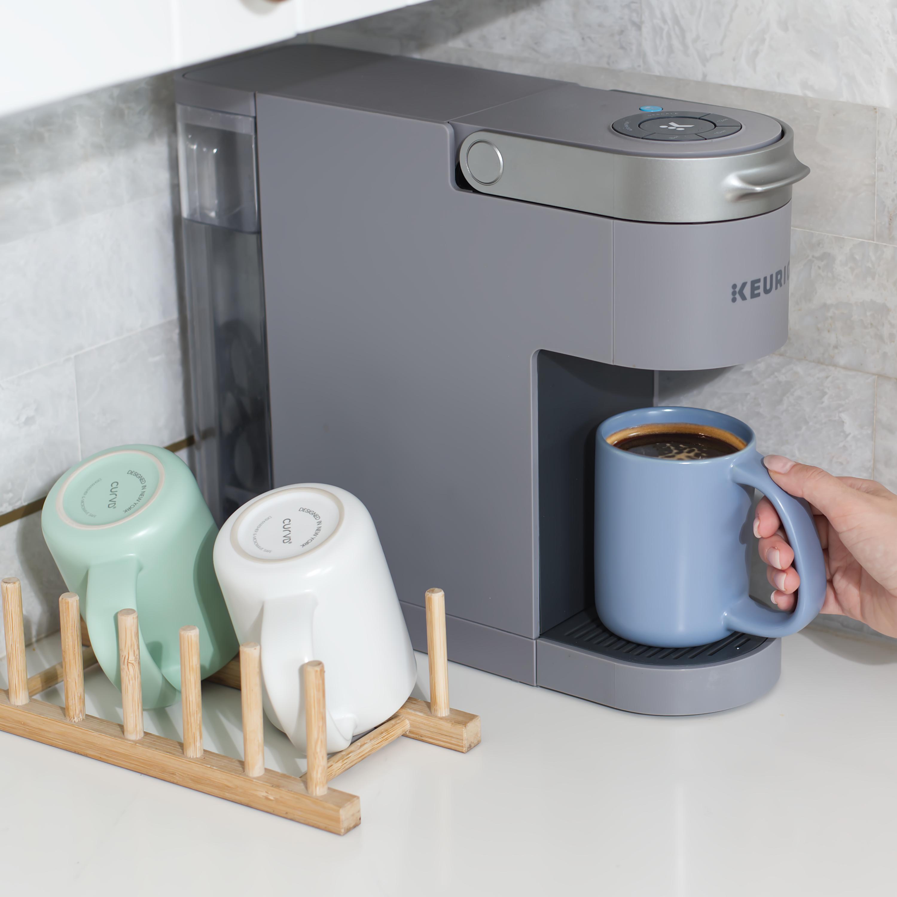 CURVD Ergonomic Coffee Mugs: Matte Pink & Green Ceramic Set - Etsy