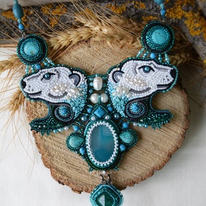 Polar White Bear Necklace - Etsy