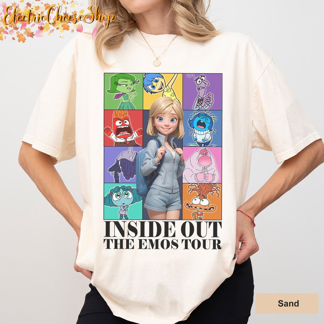 Inside Out the Emos Tour Character Shirt, Funny Cartoon Movie, Joy ...