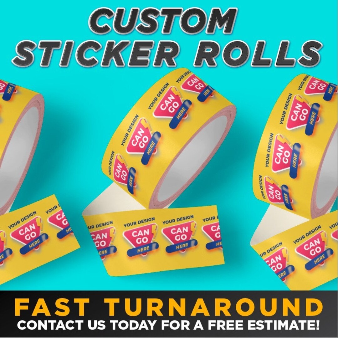 Custom Sticker Roll | 100 Vinyl Labels | Product Label Roll | Business ...
