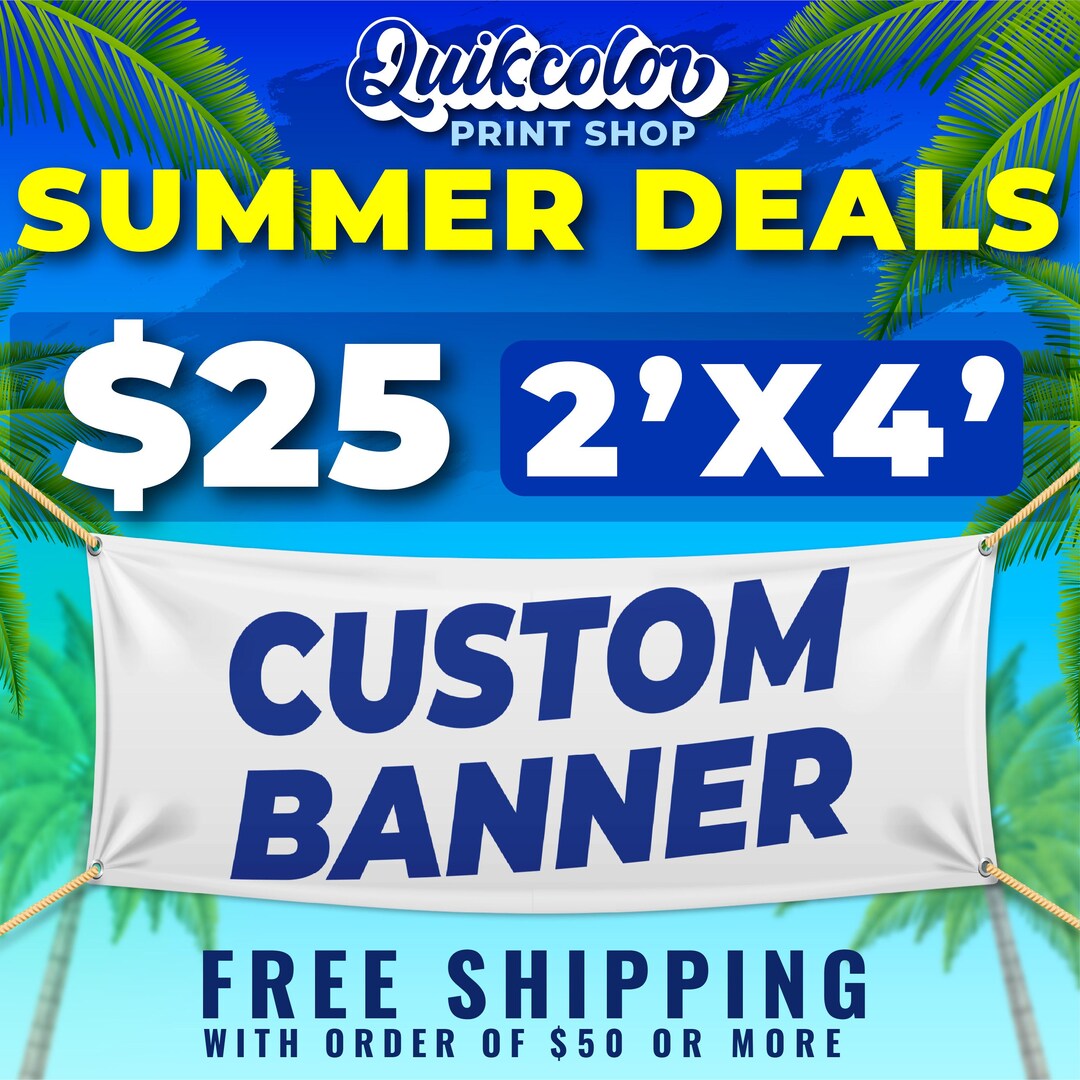 Custom Vinyl Banner | Next Day Shipping | Full Color Banner | Logo ...