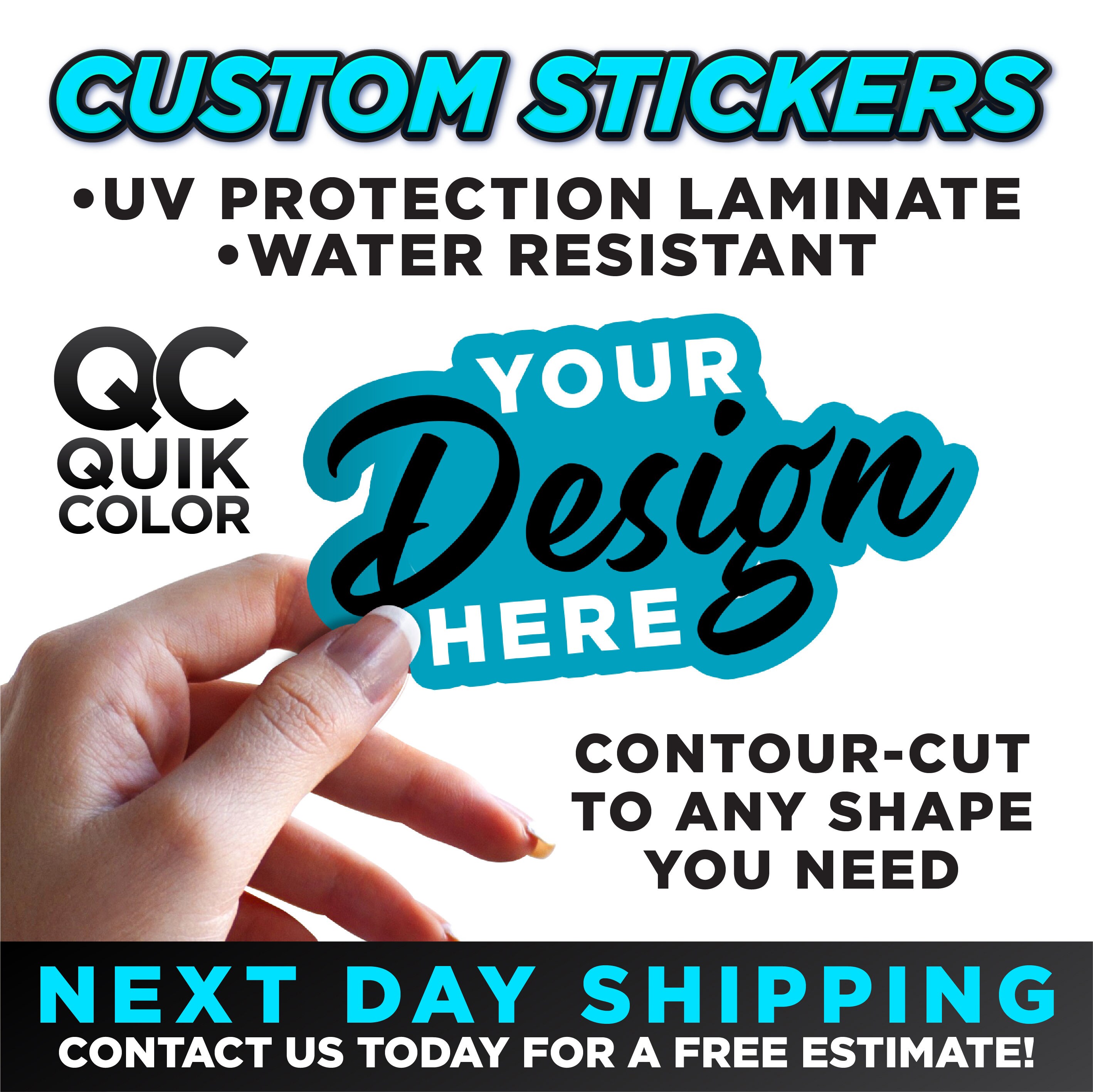 Custom Die Cut Sticker Choice of Size Full-color Stickers Personalized ...