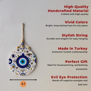 Large Evil Eye Wall Hanging: Boho Home Protection Decor - Etsy