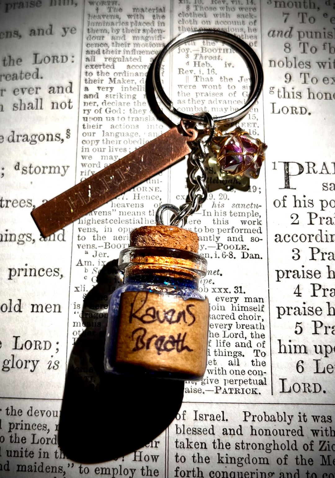 NEW PERSONALISED Name Tag, Star & Potion Keyring, Handmade Magic Potion ...