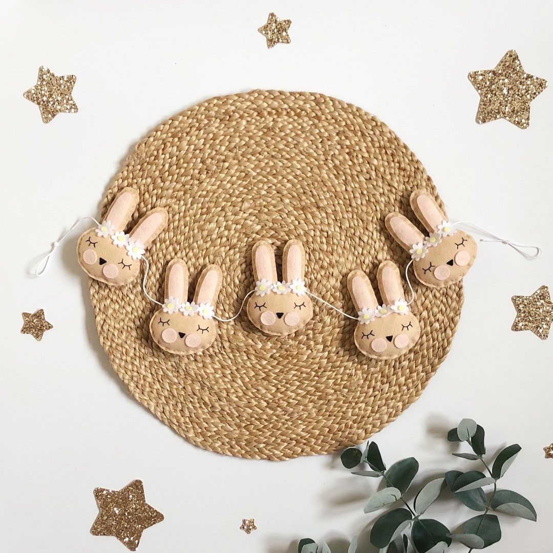 Bunny Garland | Woodland Garland | Boho Decor | Nursery Decor | Nursery ...