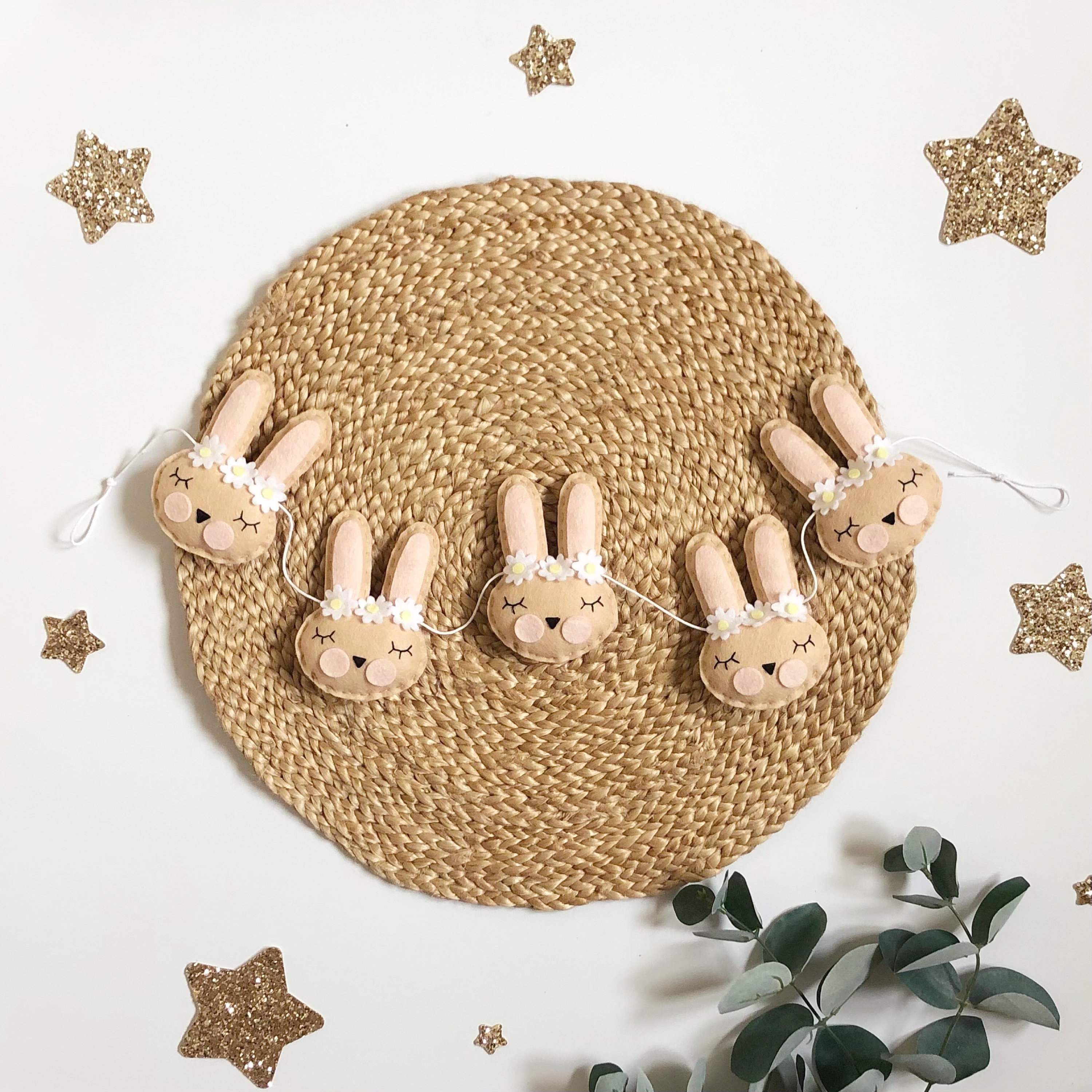 Bunny Garland | Woodland Garland | Boho Decor | Nursery Decor | Nursery ...