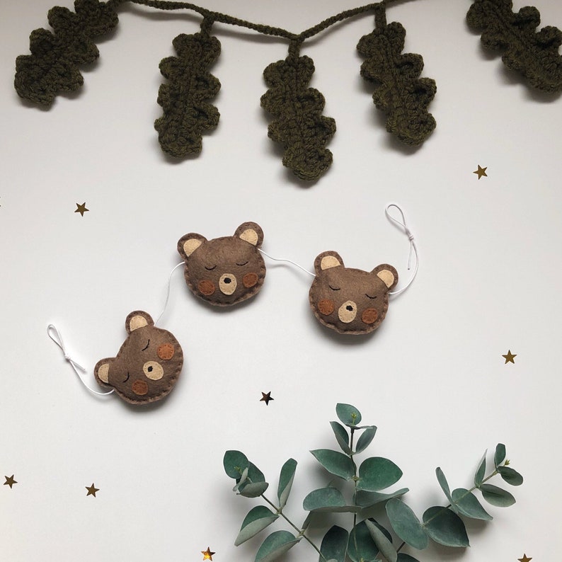 Woodland Bear Garland Bear Garland Woodland Decor | Etsy