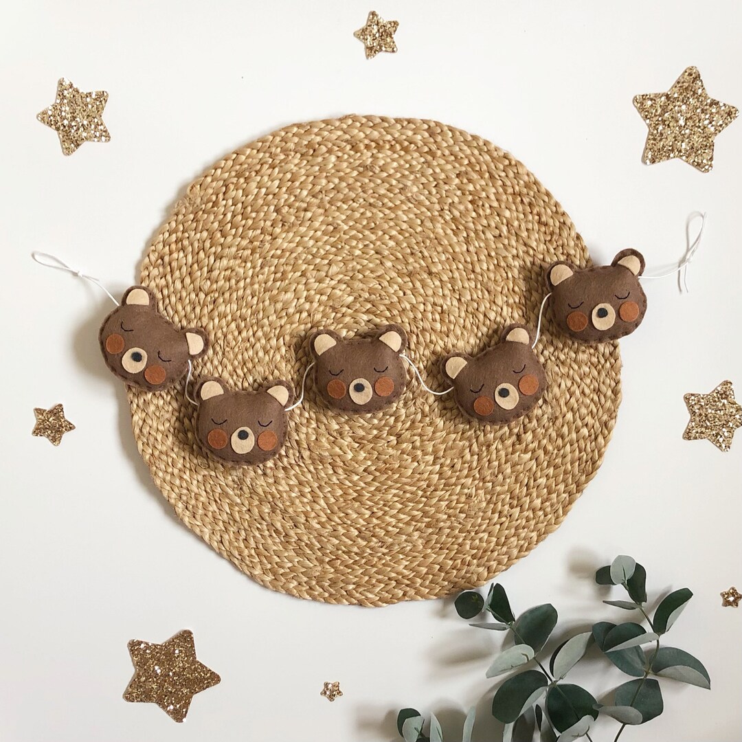 Woodland Bear Garland | Bear Garland | Woodland Decor | Nursery Decor ...