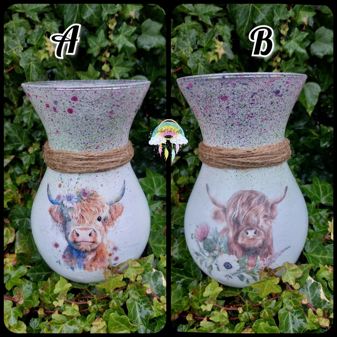 Highland Cow Vase - Etsy