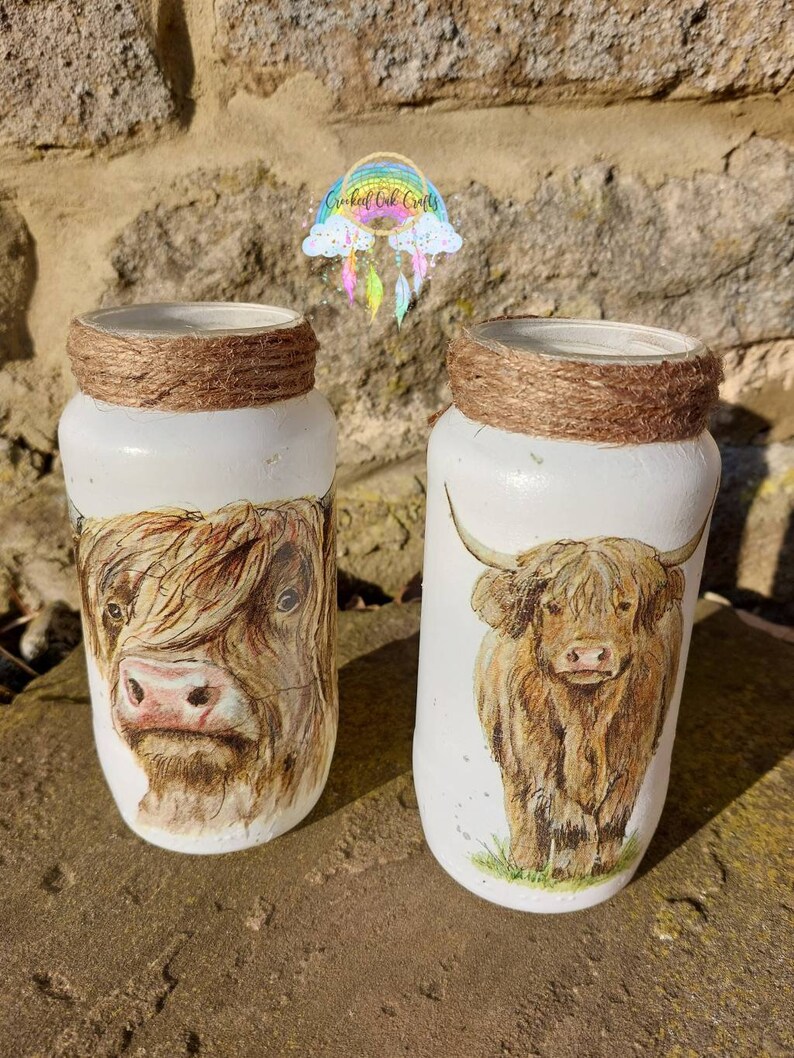 Highland Cow Jars - Etsy