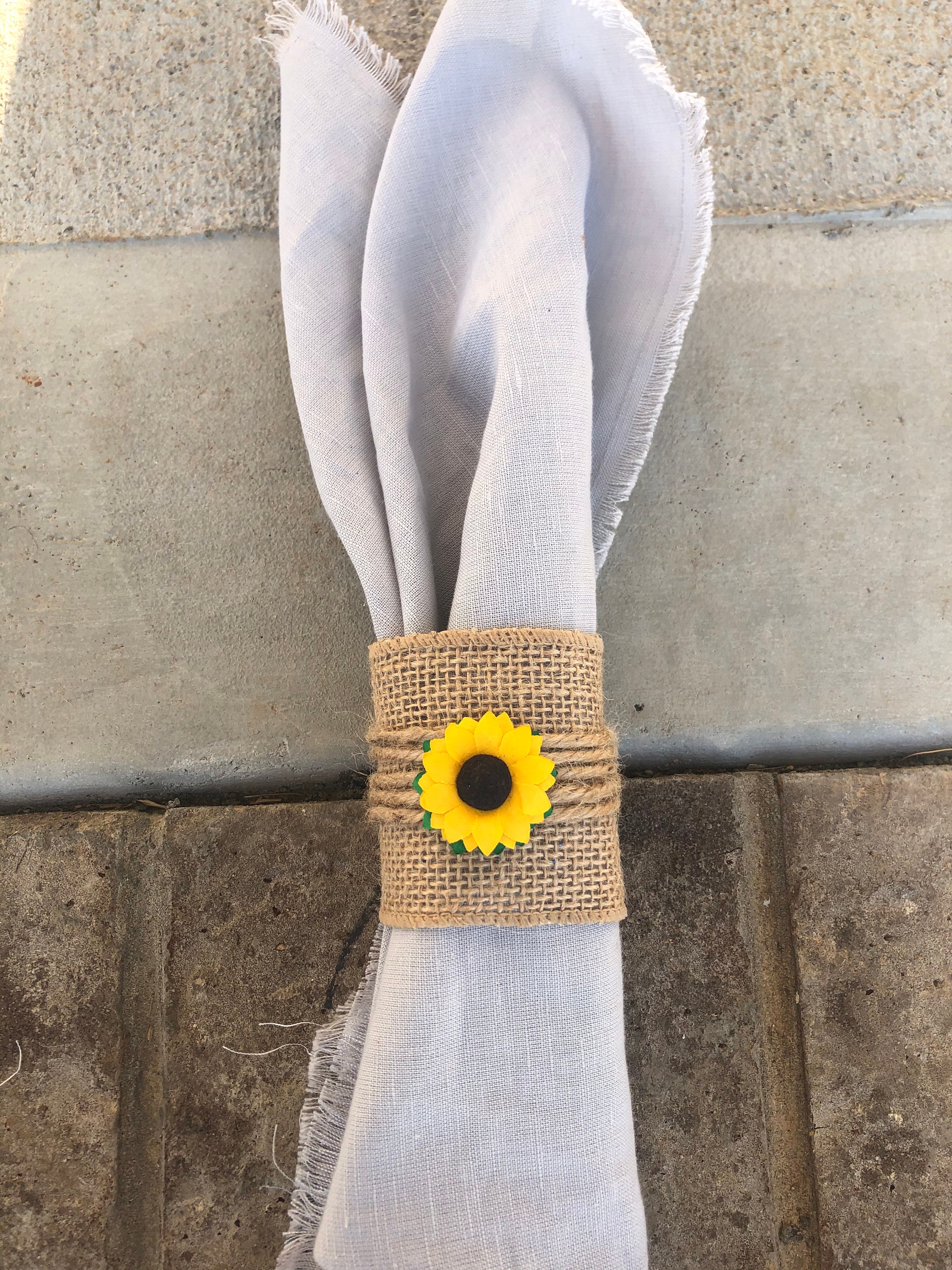 Burlap Napkin Rings Rustic Wedding Wedding Napkin Rings - Etsy