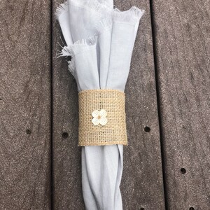 Burlap napkin rings rustic wedding wedding napkin rings | Etsy